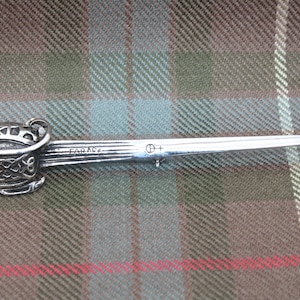 Men's Scottish Sword Kilt Pin, Hand Cast Pewter, Jacobite, Basket Hilt ...
