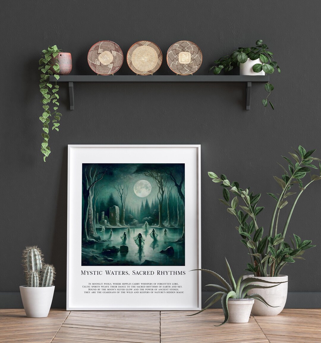 Celtic Goddess Art Print: Mystic Waters Druid Dance Poster - Etsy