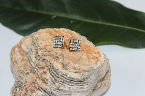 Jahrgang Promi Marke Gold und Strass Ohrringe - Etsy Schweiz