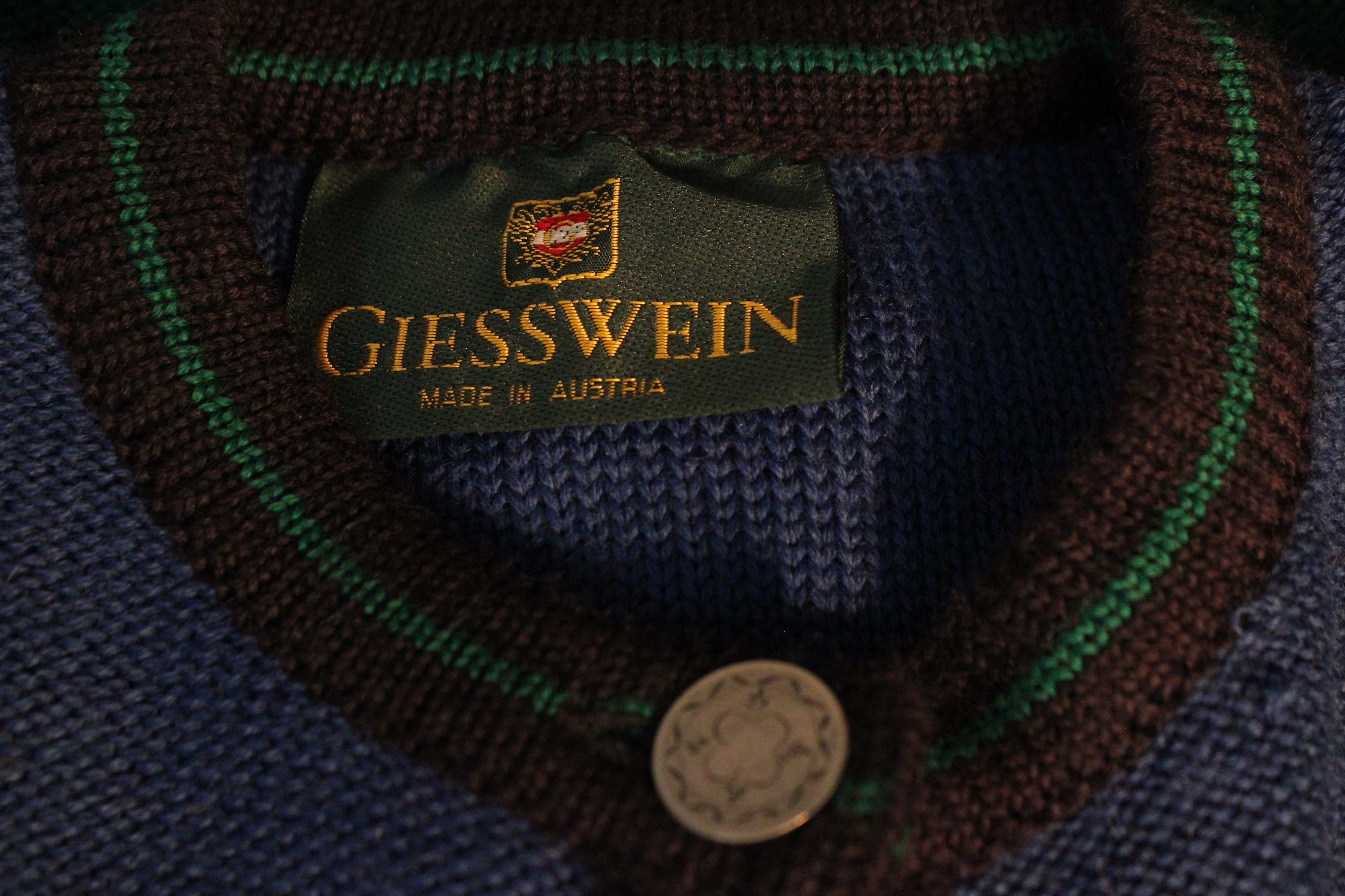 Vintage Made in Austria, 100% Pure New Wool - Giesswein Cardigan ...