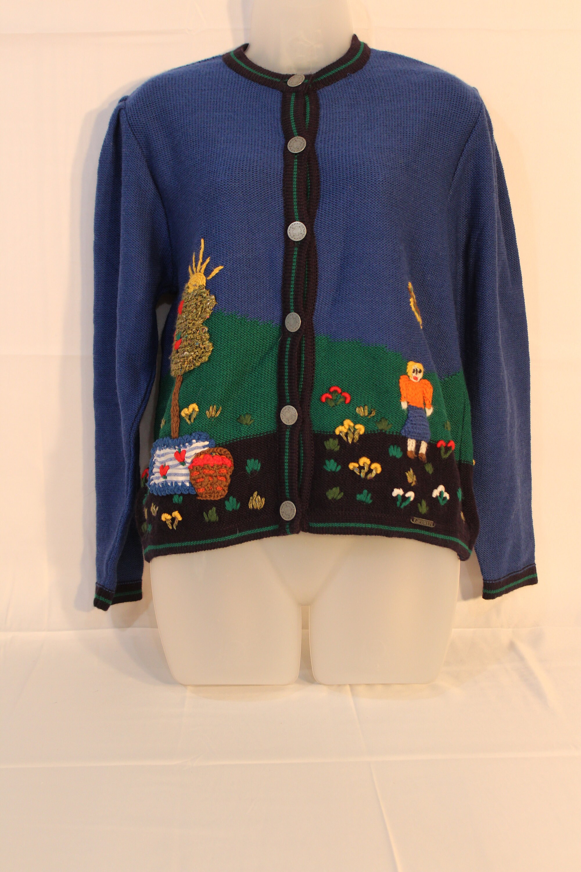 Vintage Made in Austria, 100% Pure New Wool - Giesswein Cardigan ...