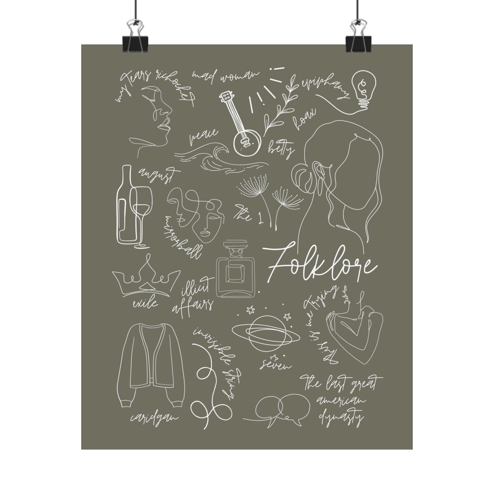 Folklore Era Collage, Folklore Album Tracklist, Folklore Poster, TS ...