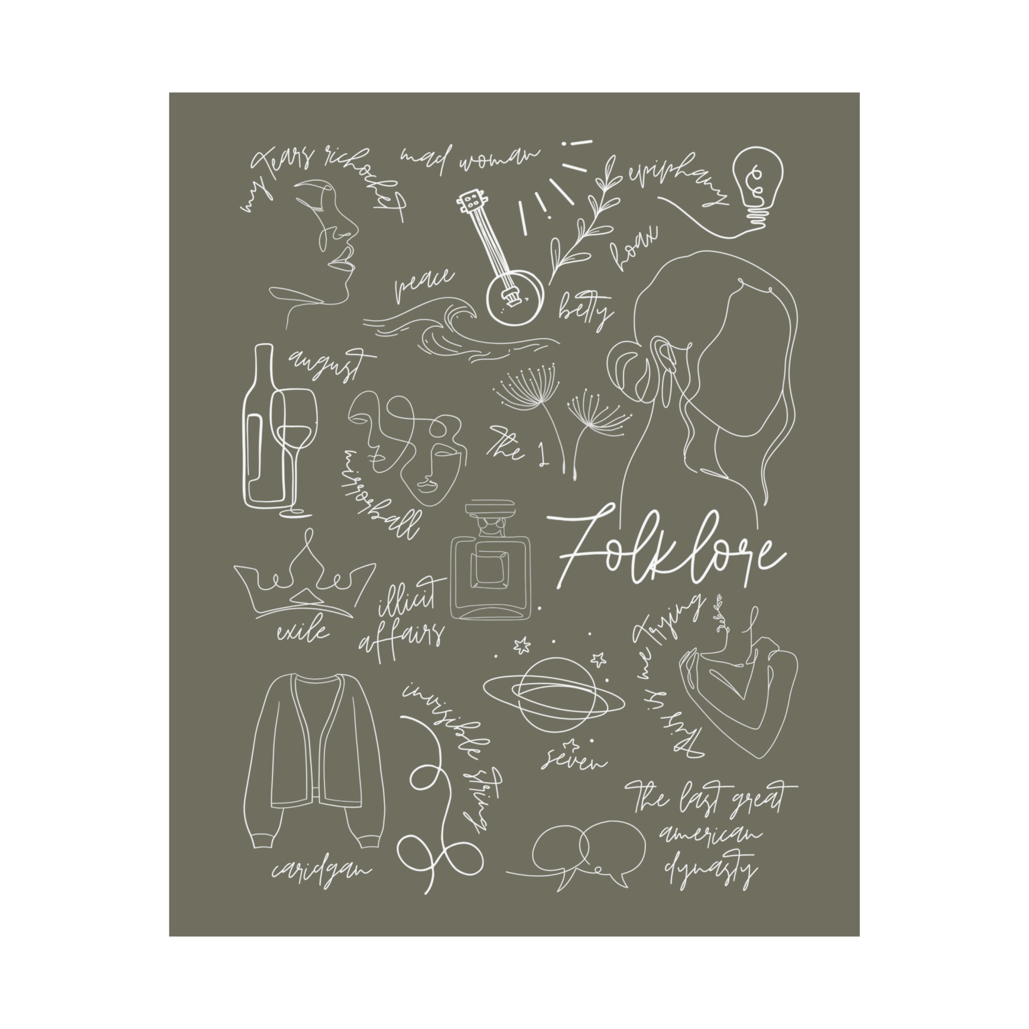 Folklore Era Collage, Folklore Album Tracklist, Folklore Poster, TS ...