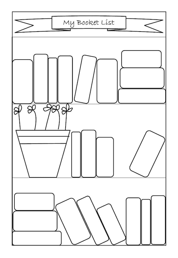 Book List Printable Book List Digital Download Bujo | Etsy