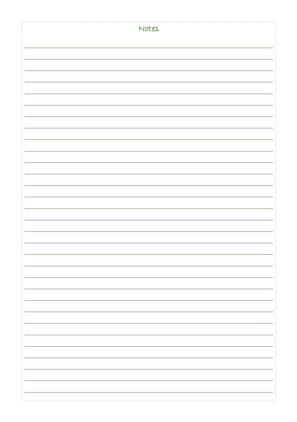 School Printable - Notebook Paper - Notes Page - Planner Printable ...