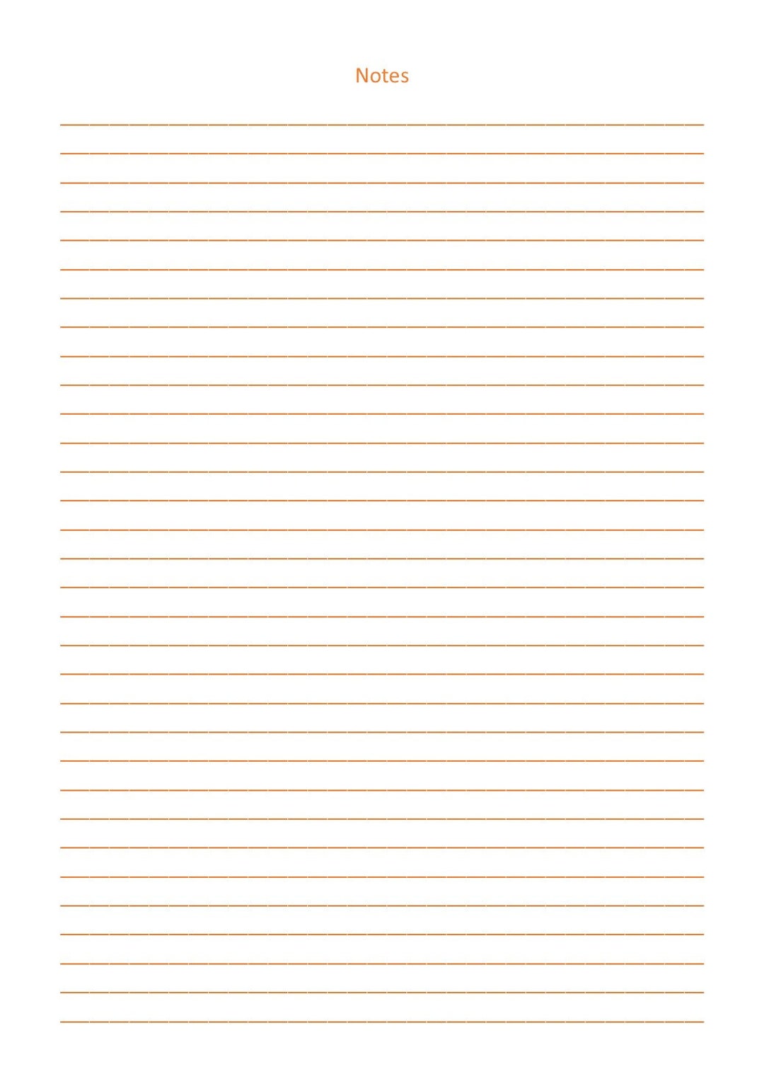 Notebook Paper School Printable Student Notebook Back to School Notes ...