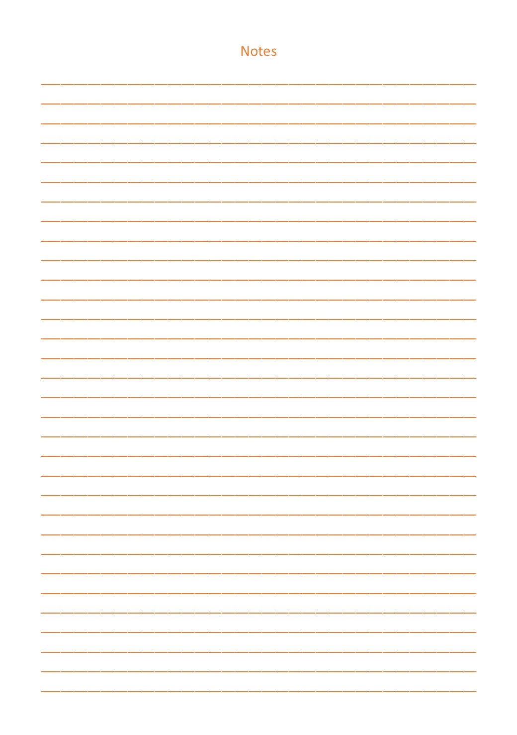 Notebook Paper School Printable Student Notebook Back to School Notes ...