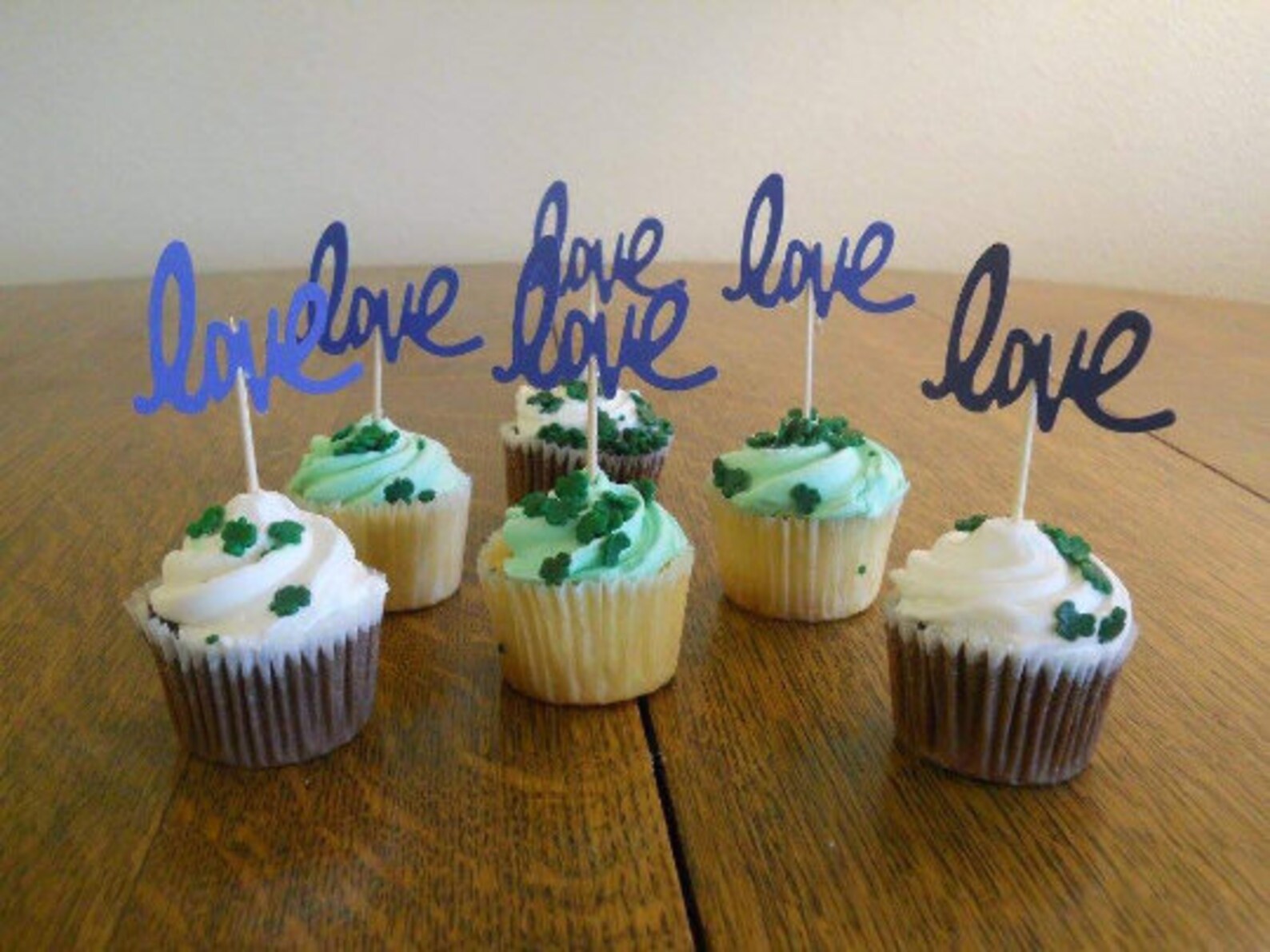 Cupcake Toppers Love Cupcake Toppers Wedding Decor Wedding Reception ...