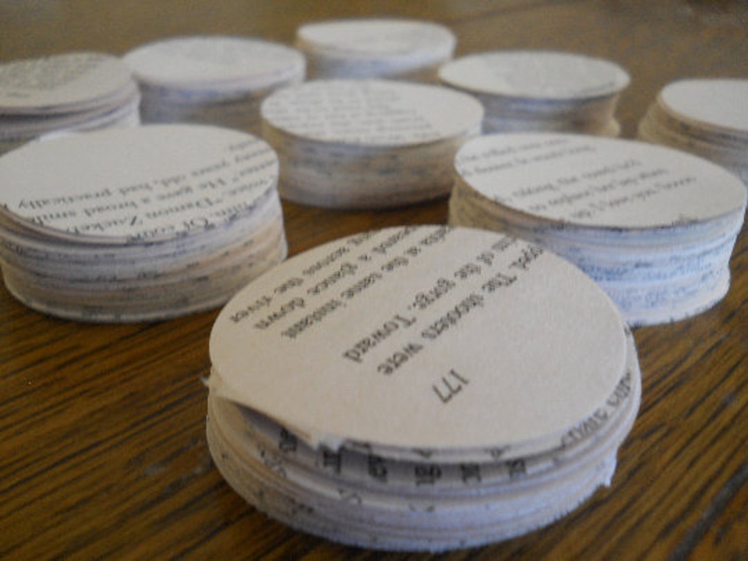 Circle Confetti - Upcycled Confetti - Book Page Confetti - Party Decor ...