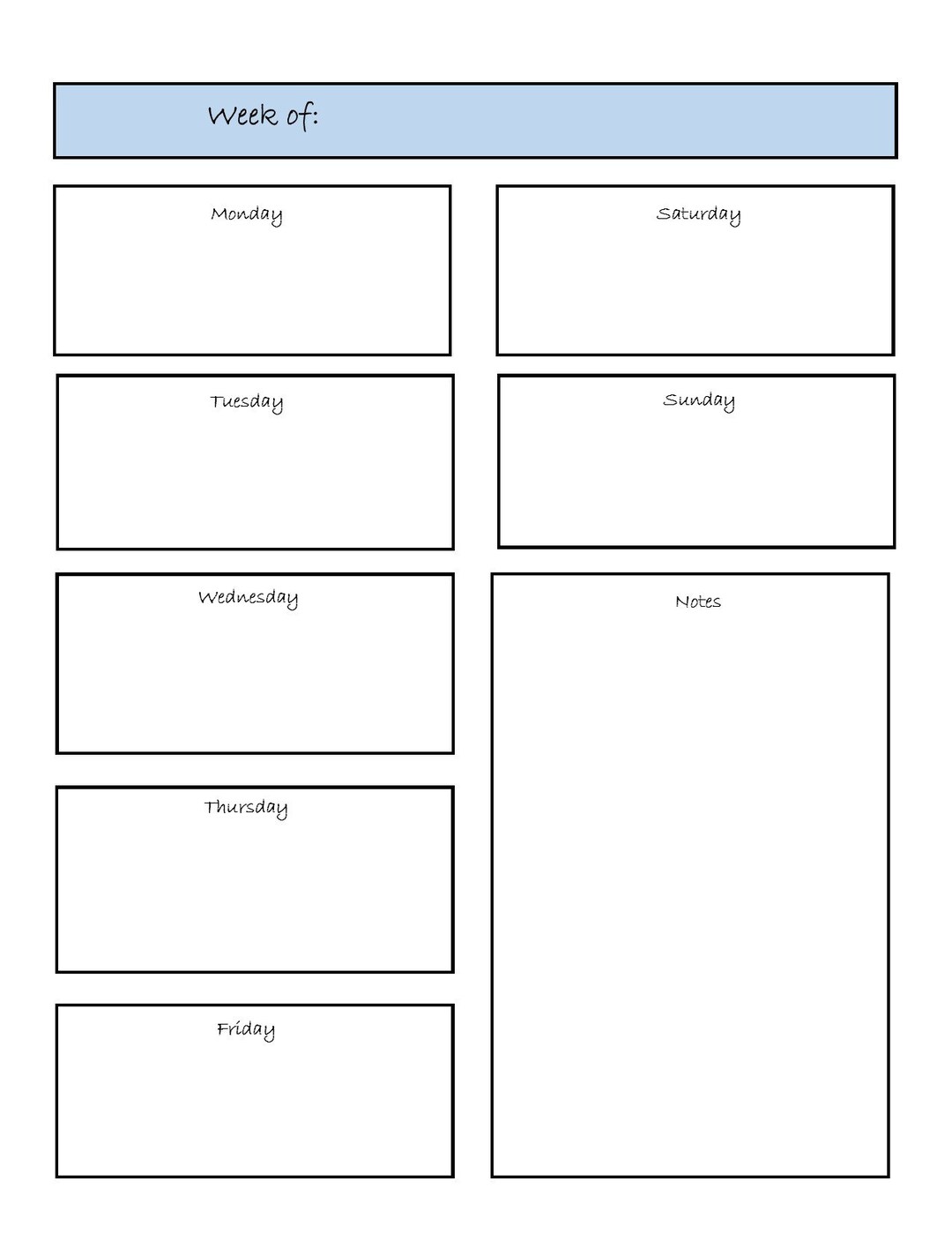 Weekly Planner Layout - Planner Layout - Bullet Journal Layout - Bullet ...