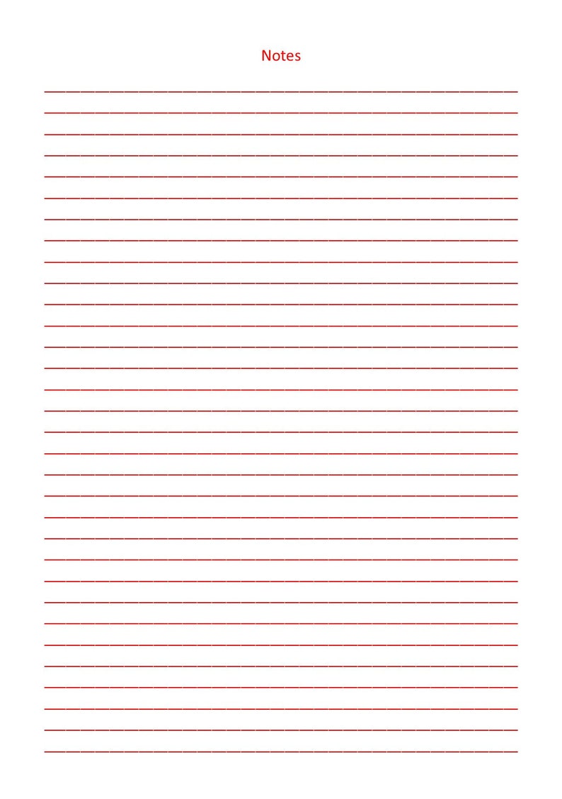 Note Sheet Back to School B5 Sized Note Sheet Student Note Sheet Bullet ...