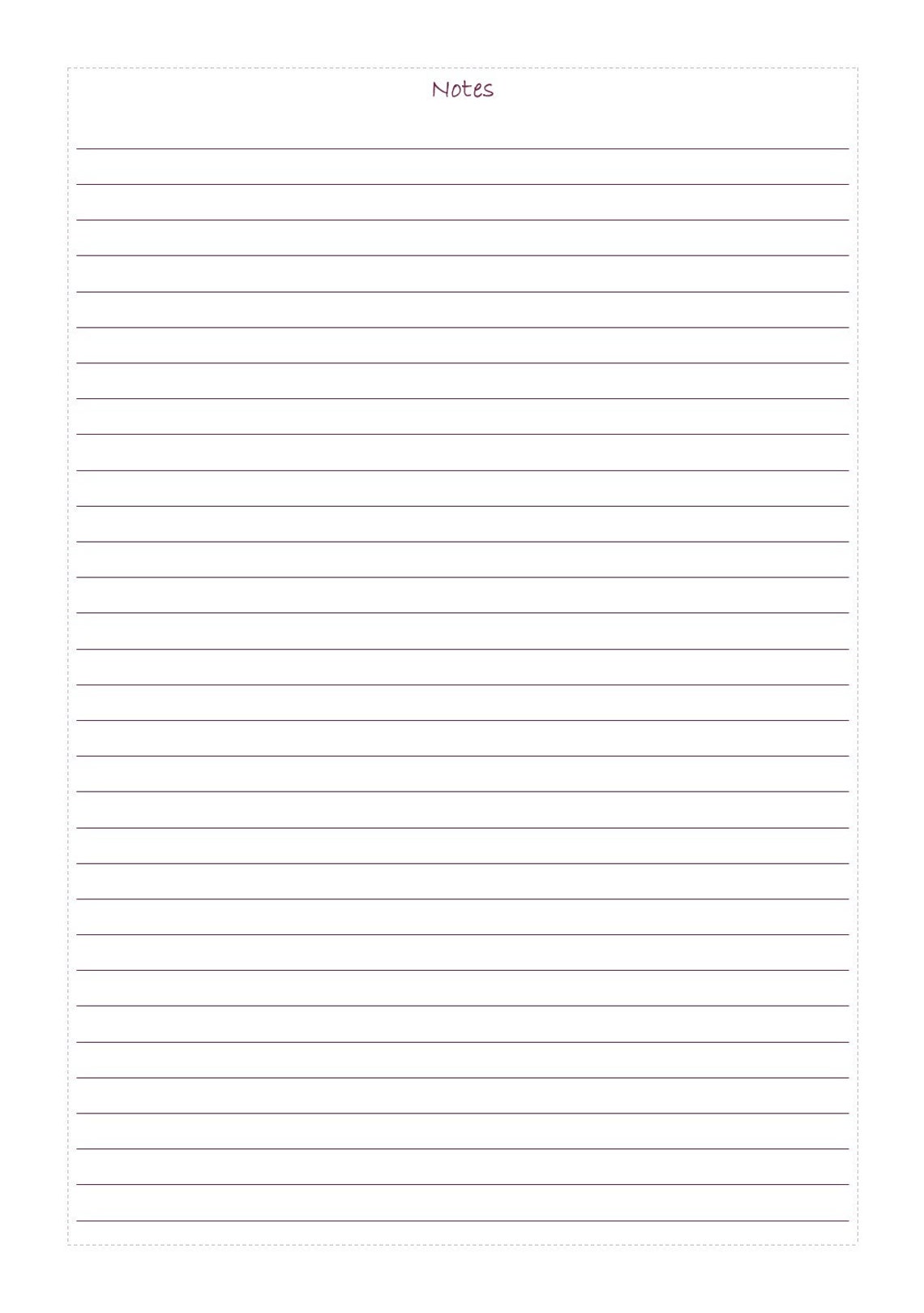 Notebook Paper - School Printable - Planner Notes - Back to School ...