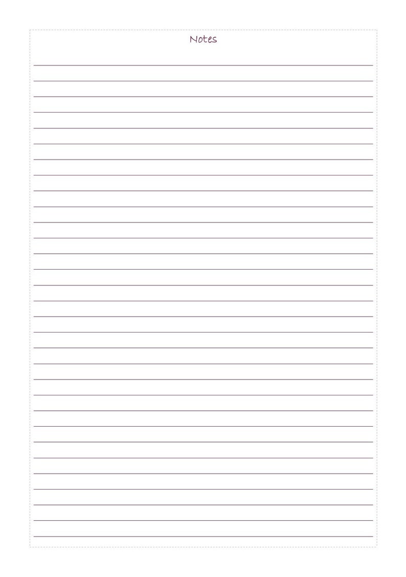 Notebook Paper - School Printable - Planner Notes - Back to School ...