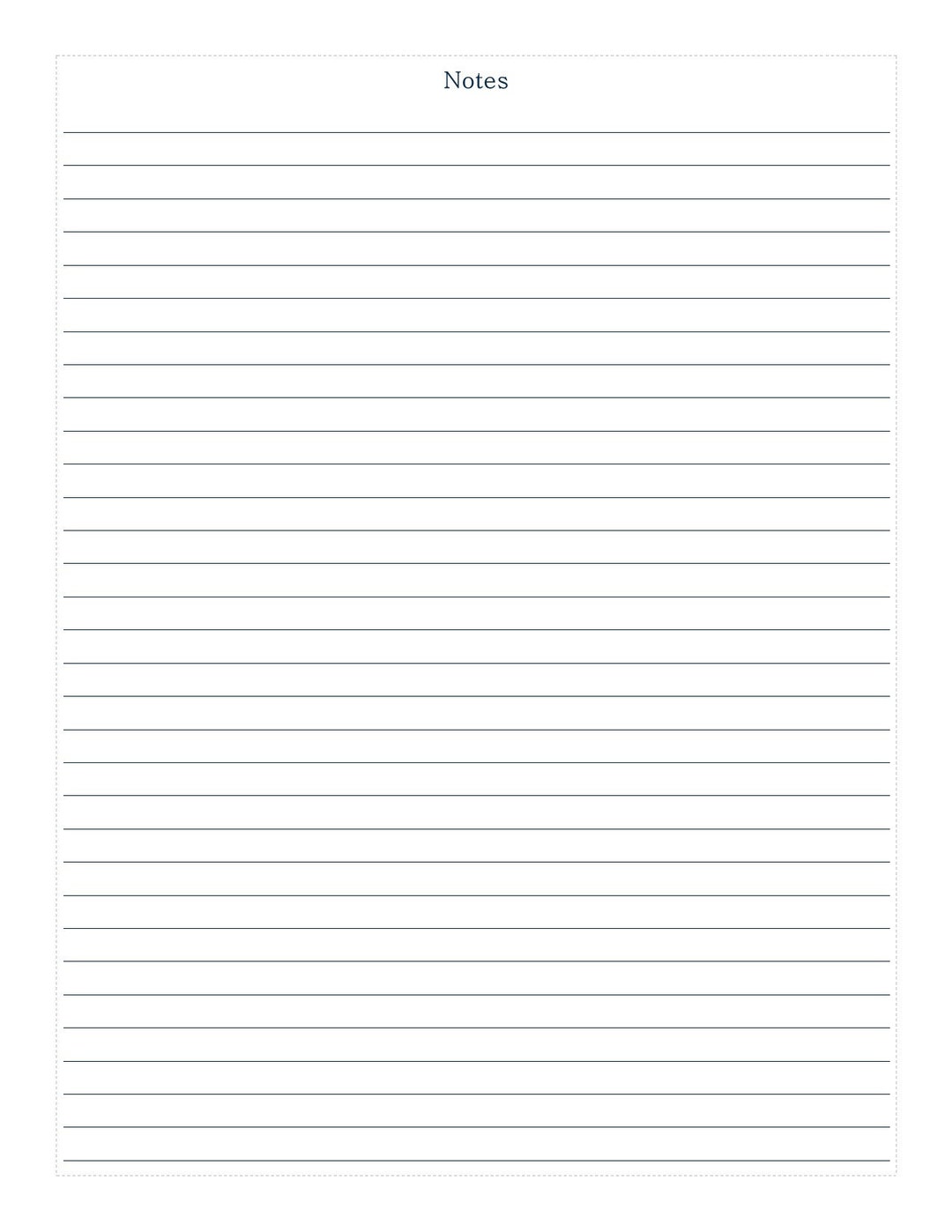 Note Paper - School Paper - Planner Paper - Student Notes - Digital ...
