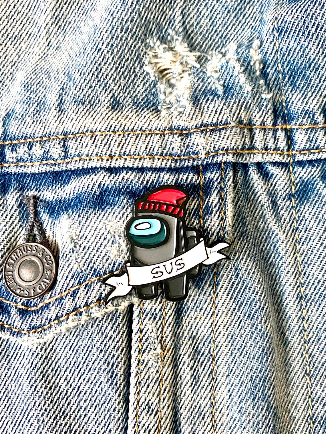 Among Us Inspired Sus Soft Enamel Pin - Etsy