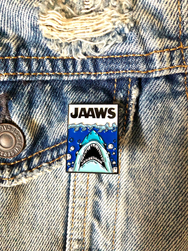 JAWS Shark Soft Enamel Pin Shark Lapel Pin - Etsy