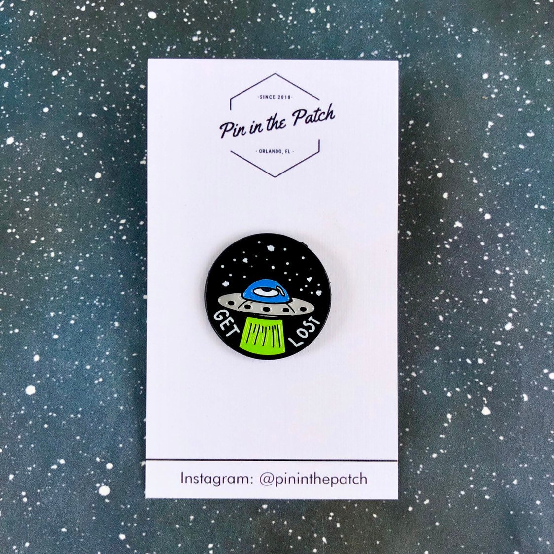 UFO Alien Enamel Pin - Space Alien Lapel Pin - Etsy