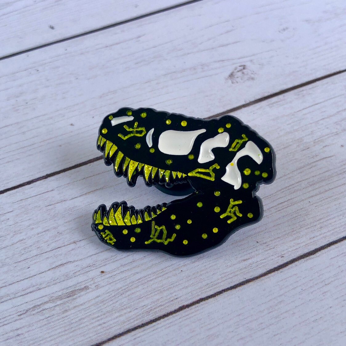 T-rex Gold Glitter Constellation Soft Enamel Pin Dinosaur | Etsy