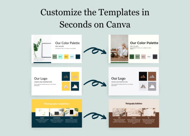 Canva Brand Guidelines Template for Small Businesses & Sides Hustles. D ...