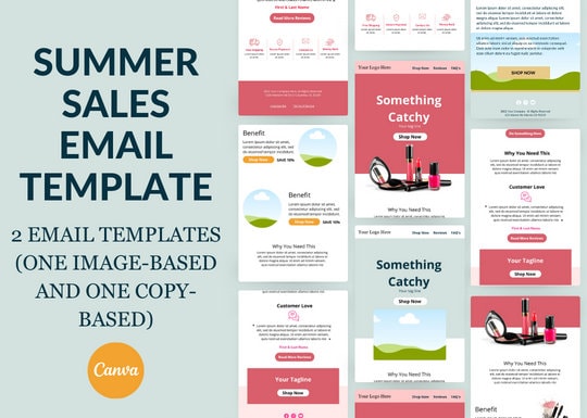 Summer Inspired Sales Email Templates - Etsy