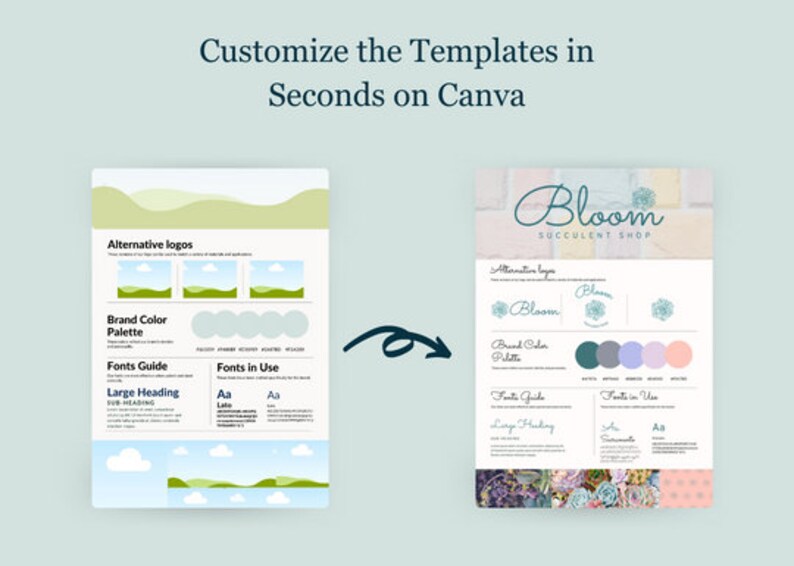 Nature Inspired Canva Branding Kit Template - Etsy