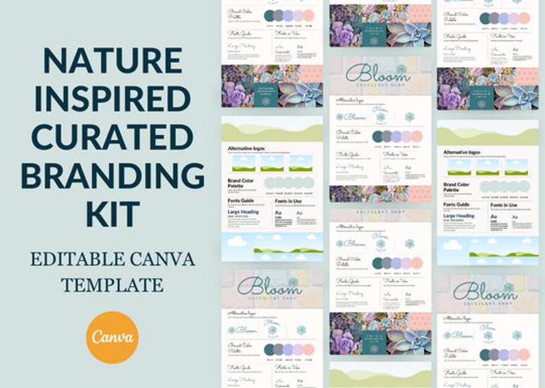 Nature Inspired Canva Branding Kit Template - Etsy