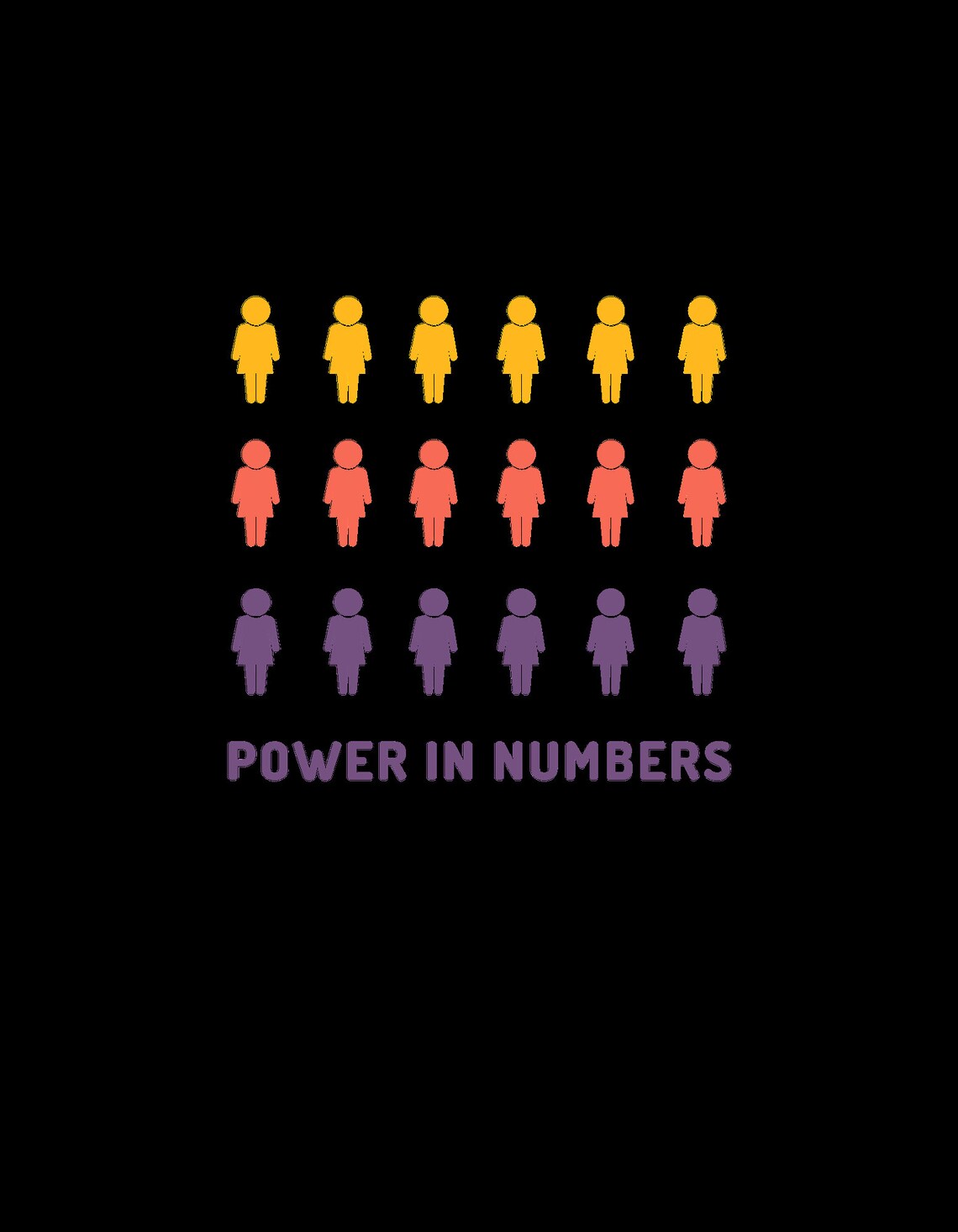 Power in Numbers Tshirts Designs for Women / Png File for Sublimation ...