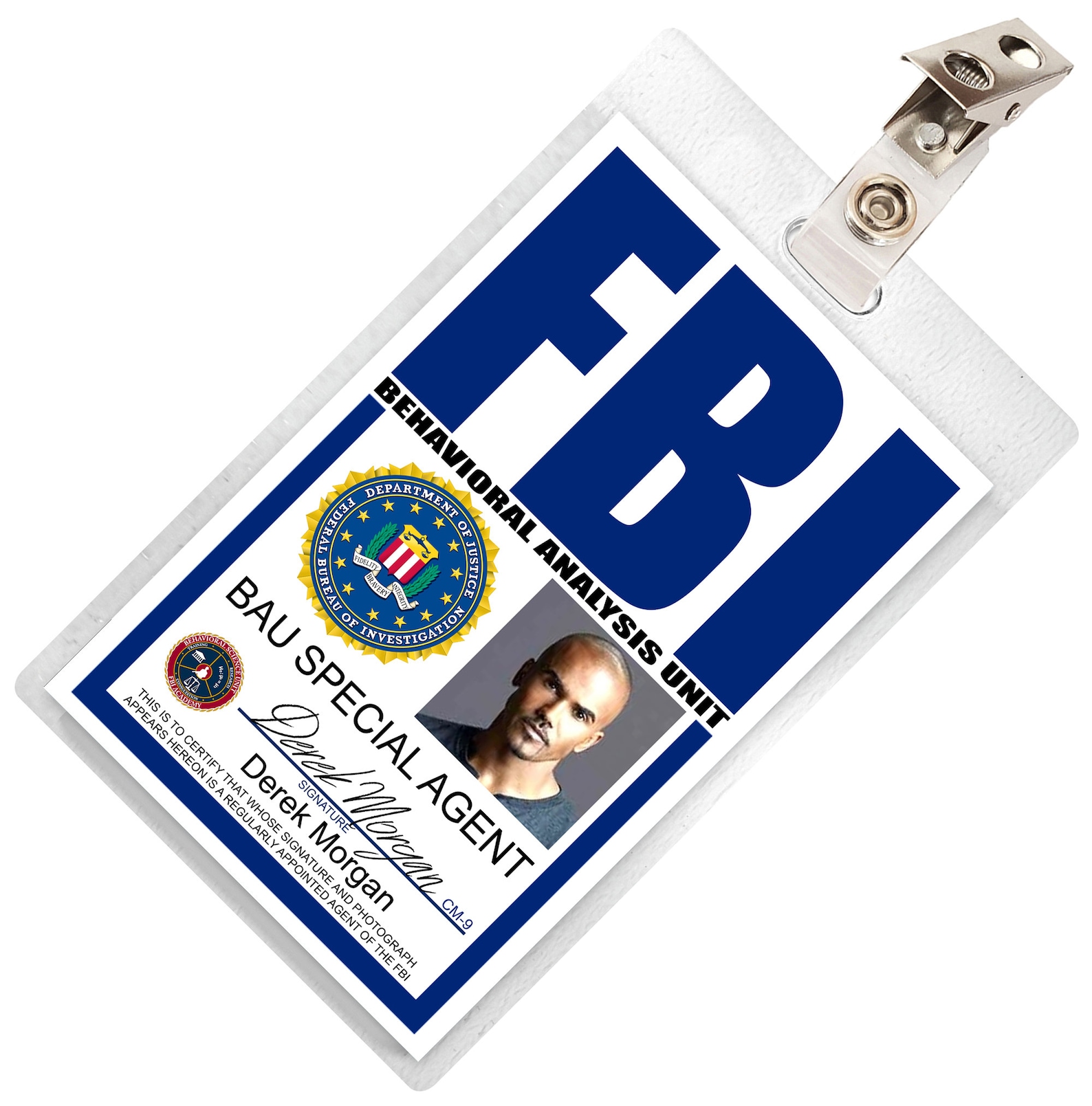 Criminal Minds TV Show Derek Morgan FBI ID Badge Card Cosplay - Etsy