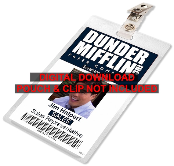 Asian Jim Halpert the Office Dunder Mifflin ID Badge Card - Etsy