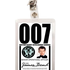 James Bond 007 MI6 / SIS British Secret Intelligence Service ID Badge ...
