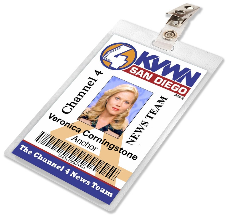 Anchorman Veronica Corningstone Channel 4 News Press Pass ID Badge ...