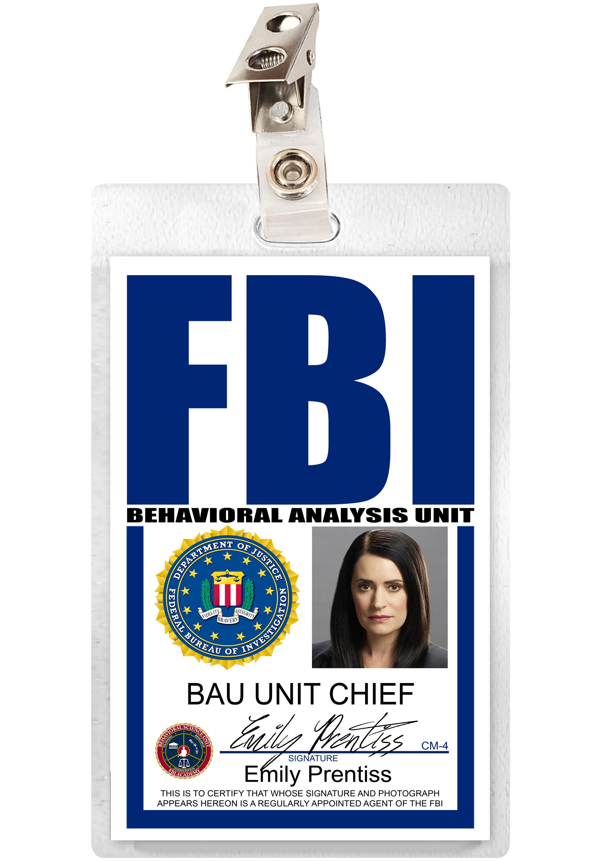 Criminal Minds TV Show Emily Prentiss FBI ID Badge Card | Etsy
