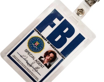 X FILES Fox Mulder FBI ID Badge Name Tag Card Laminate Costume - Etsy