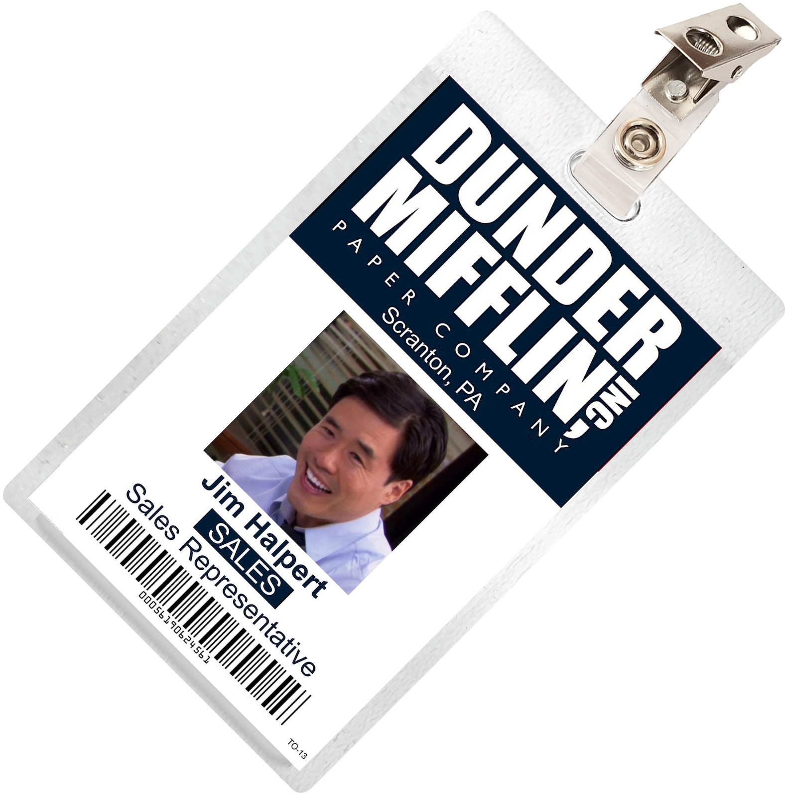 The Office ASIAN JIM Halpert Dunder Mifflin ID Badge Cosplay Costume ...