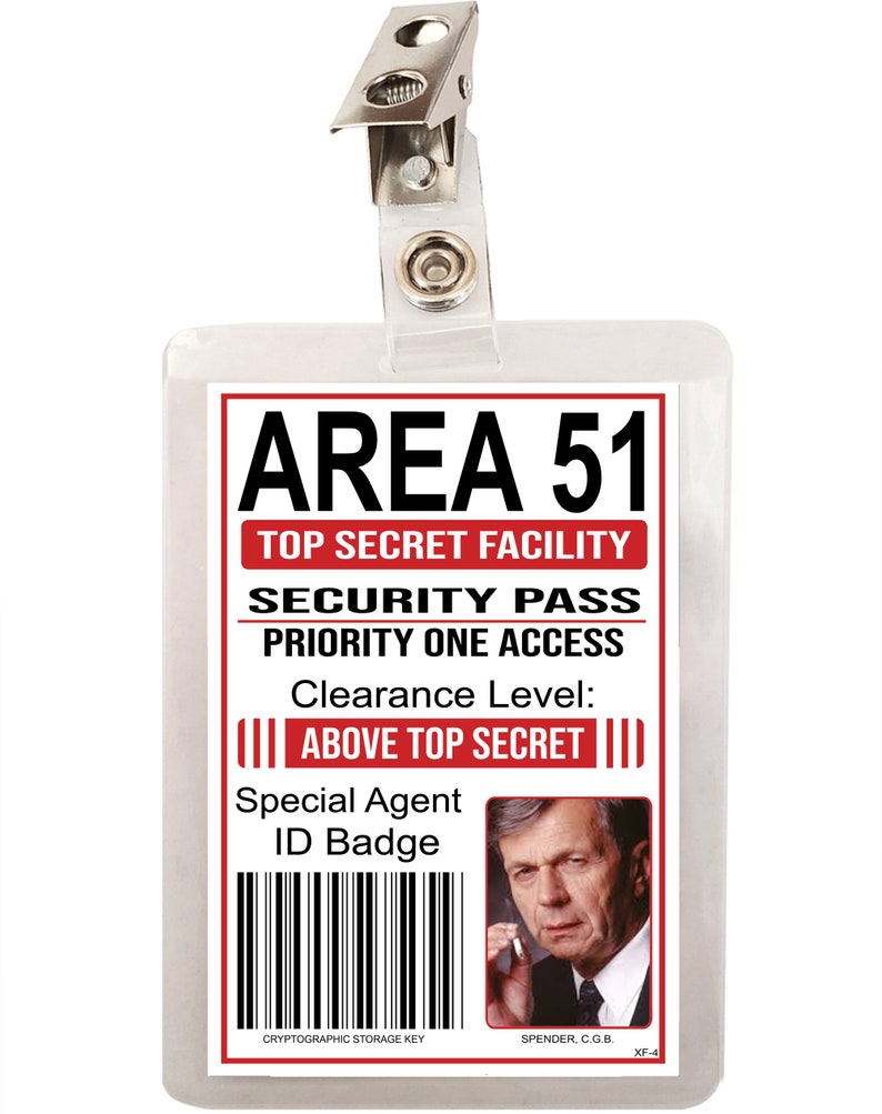 X FILES Cigarette Smoking Man Area 51 ID Badge Name Tag Card - Etsy