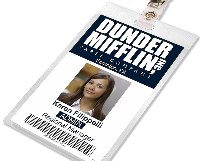 The Office Dwight Schrute Dunder Mifflin ID Badge Cosplay - Etsy