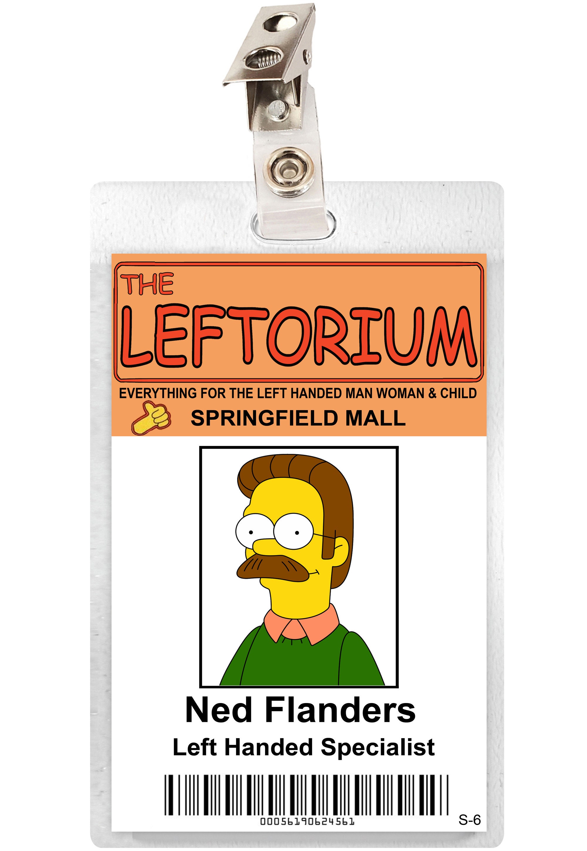 Ned Flanders of the Simpsons the Leftorium ID Card Badge - Etsy