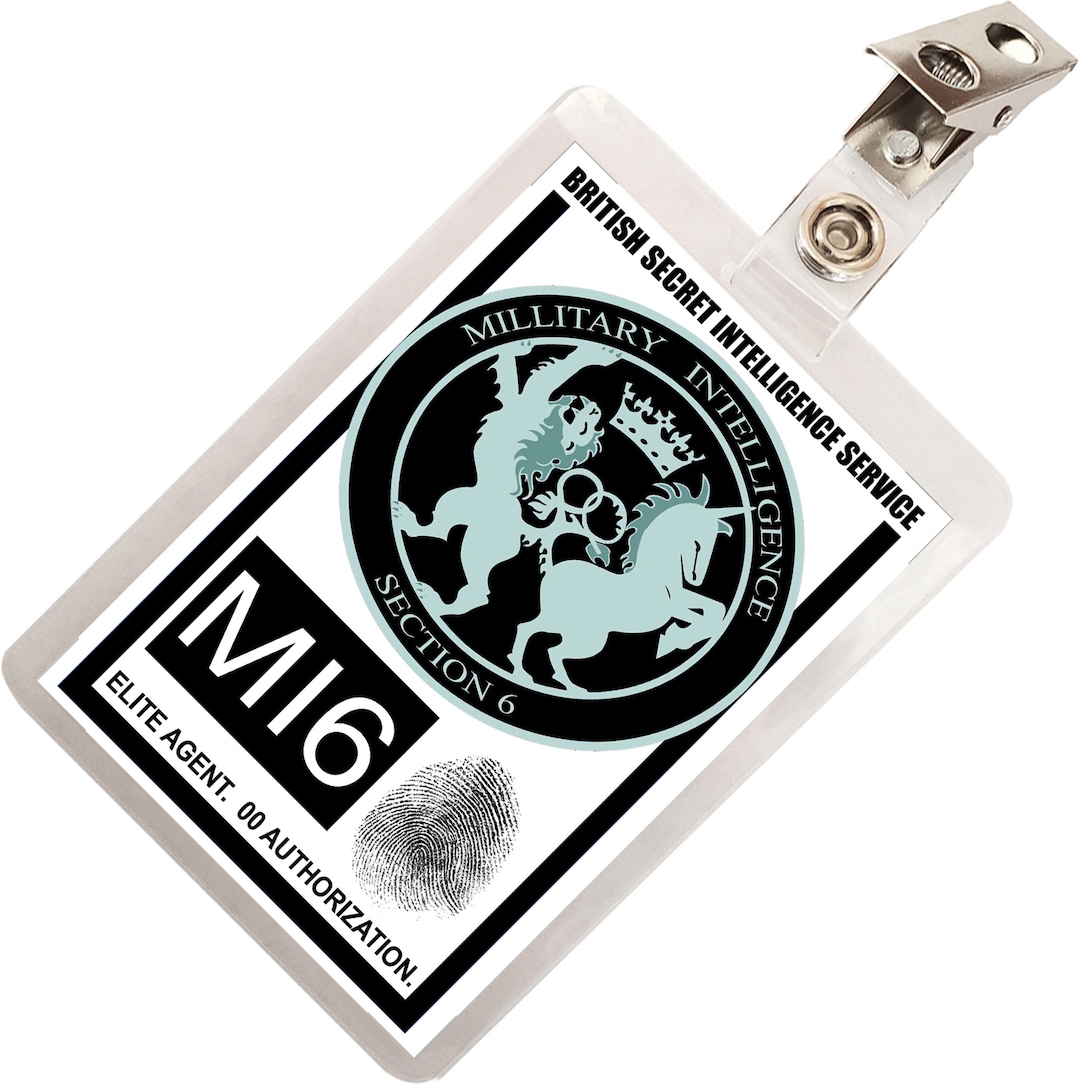 MI6 / SIS British Secret Intelligence Agent Service ID Badge Name Tag ...