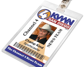 Anchorman Veronica Corningstone Channel 4 News Press Pass ID | Etsy