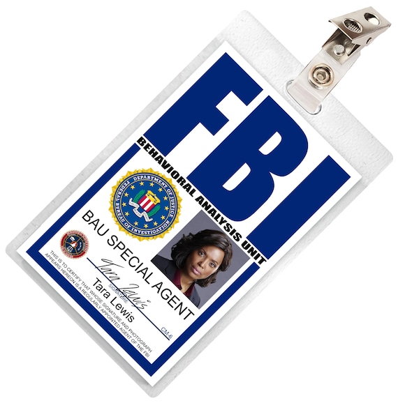 Criminal Minds TV Show Tara Lewis FBI ID Badge Card Cosplay | Etsy