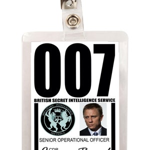 James Bond 007 MI6 / SIS British Secret Intelligence Service ID Badge ...