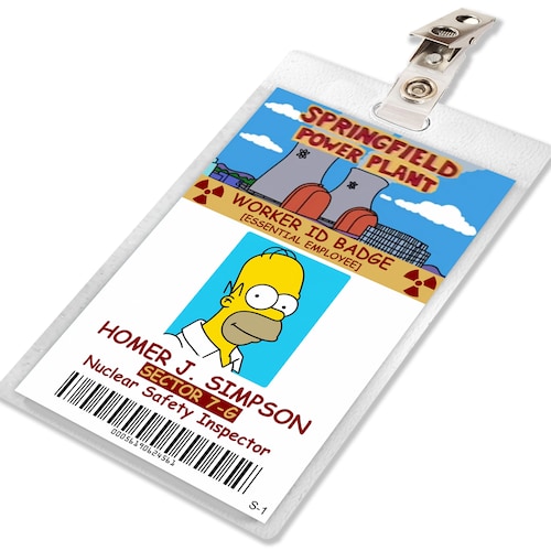 Homer Simpson of the Simpsons Springfield Power Plant ID Card - Etsy
