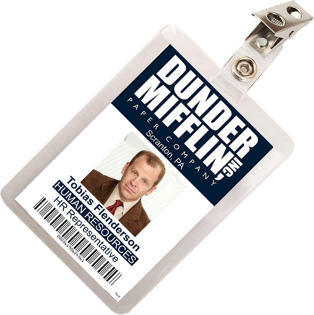 The Office Toby Flenderson Dunder Mifflin ID Badge Cosplay Costume Name ...