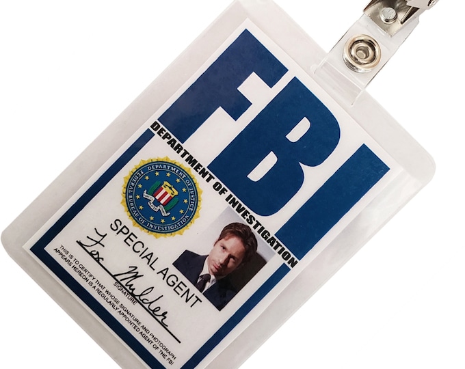 X FILES Dana Scully FBI ID Badge Name Tag Card Laminate - Etsy