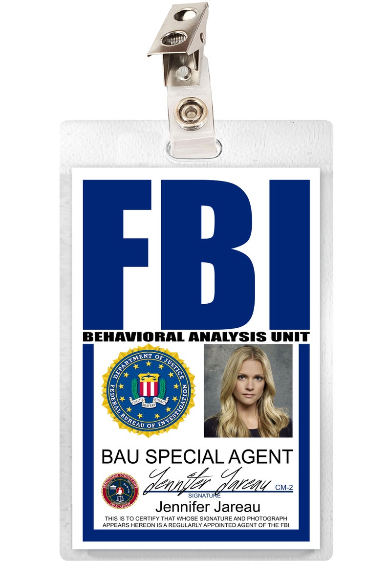 Criminal Minds TV Show Jennifer Jareau FBI ID Badge Card | Etsy
