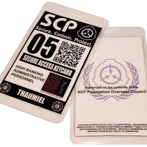 SCP Foundation Secure Access ID Card Updated Design - Etsy