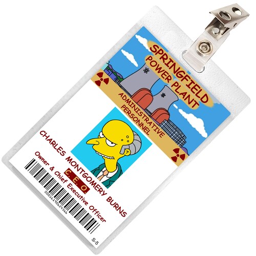Homer Simpson of the Simpsons Springfield Power Plant ID Card - Etsy