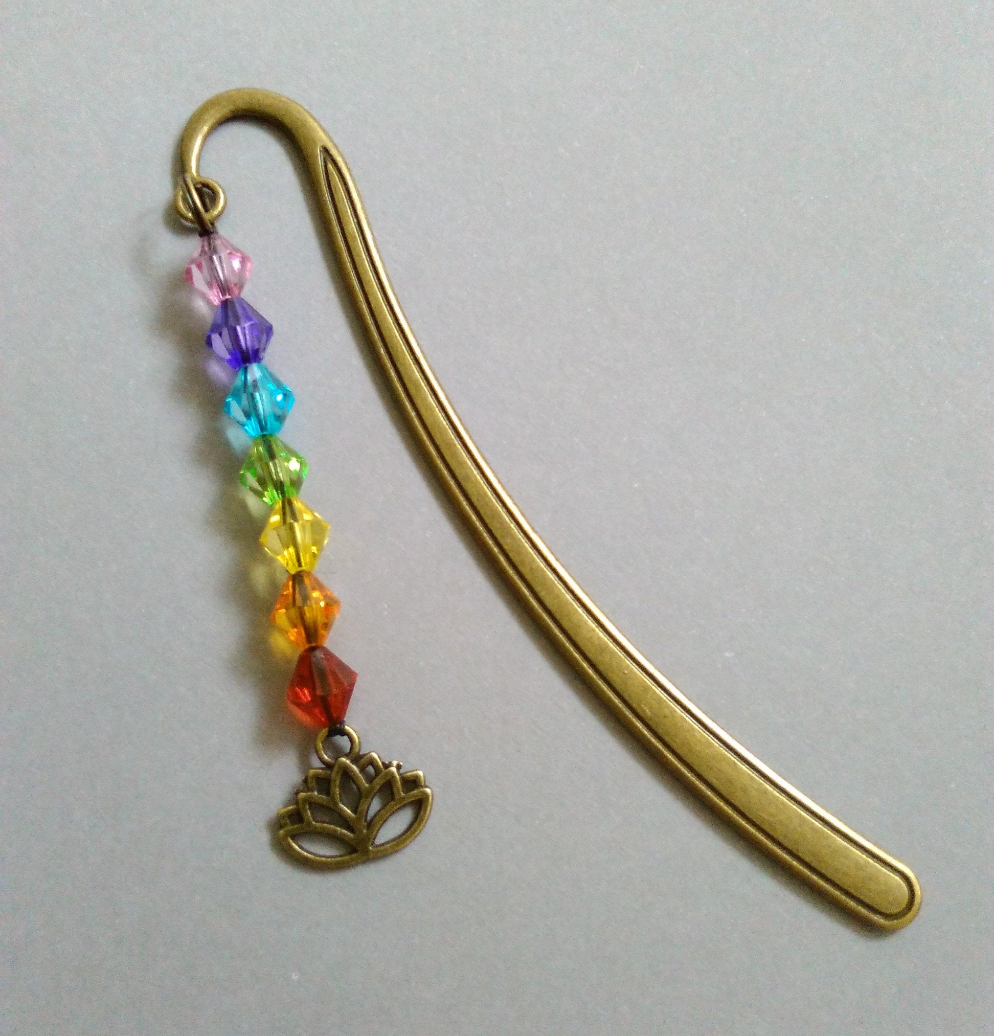 The 7 Chakra Colours BOOKMARK antique Bronze - Etsy