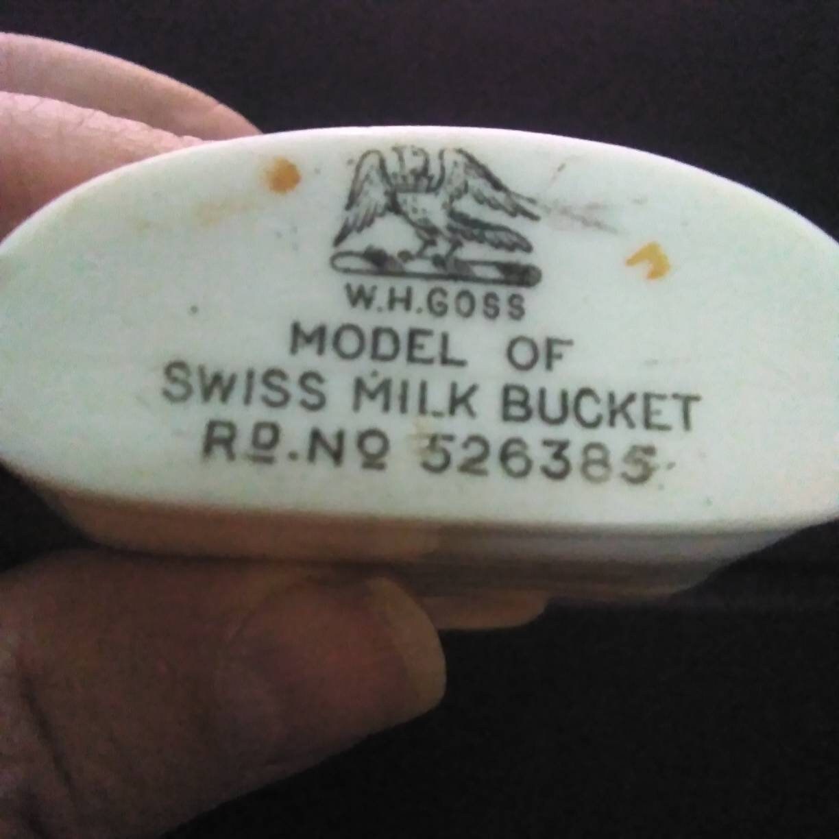 W H Goss Model of Swiss Milk Bucket. Rd.no. 526385 - Etsy Australia