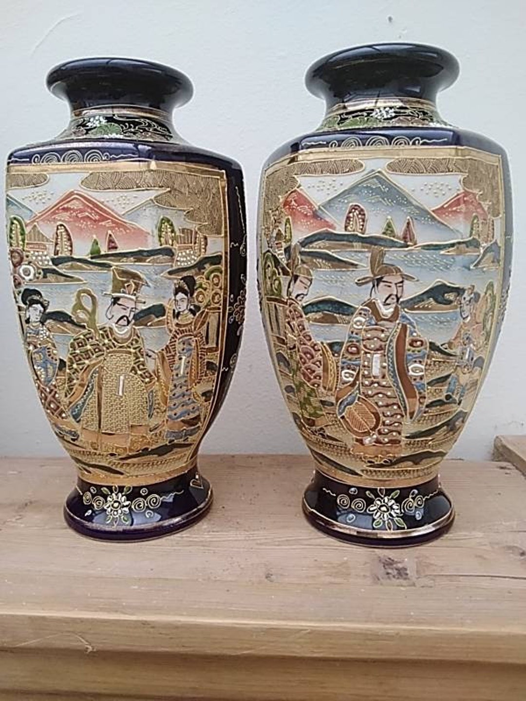 Antique Sennosuke Kusube Meji Vases 楠部千之助 1859-1941 - Etsy